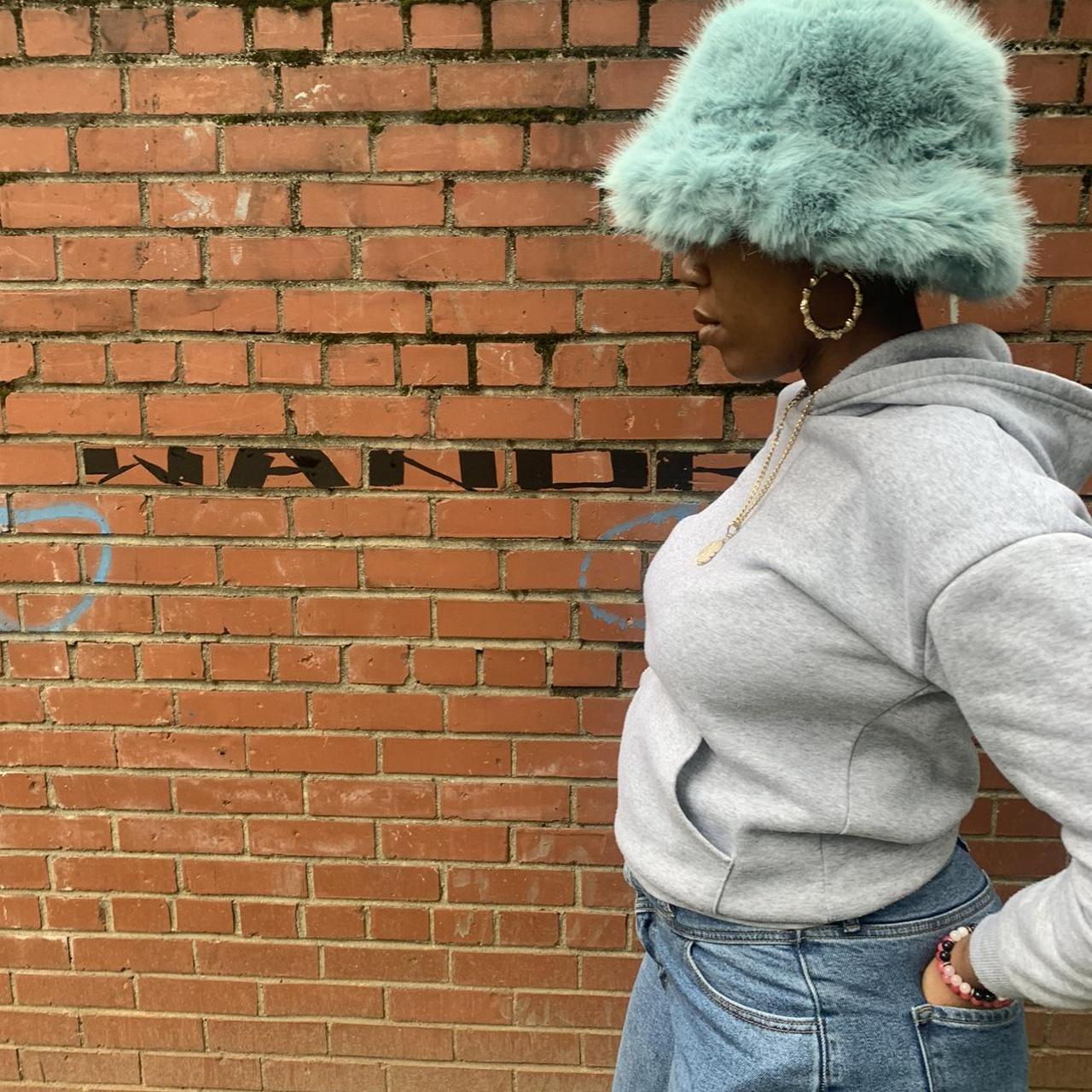 Fuzzy bucket hats mint #fuzzy #hats #women #mint... - Depop