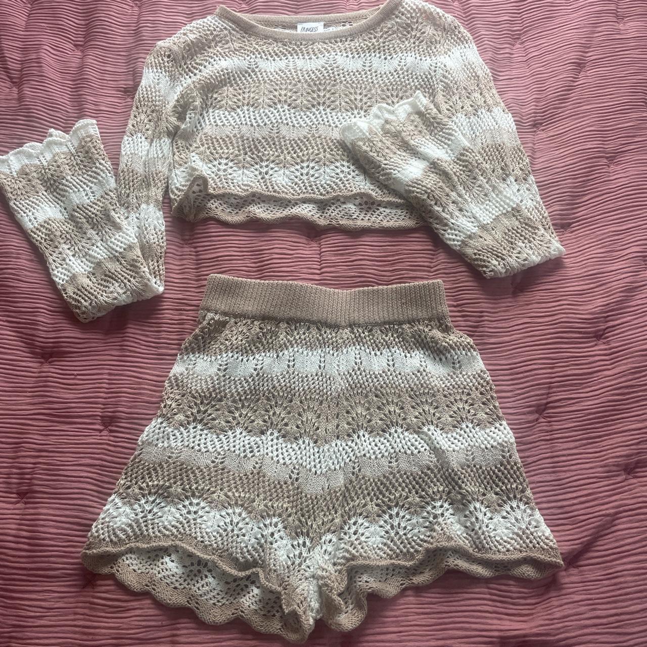 Princess polly size 0 knitted cover up set - Depop
