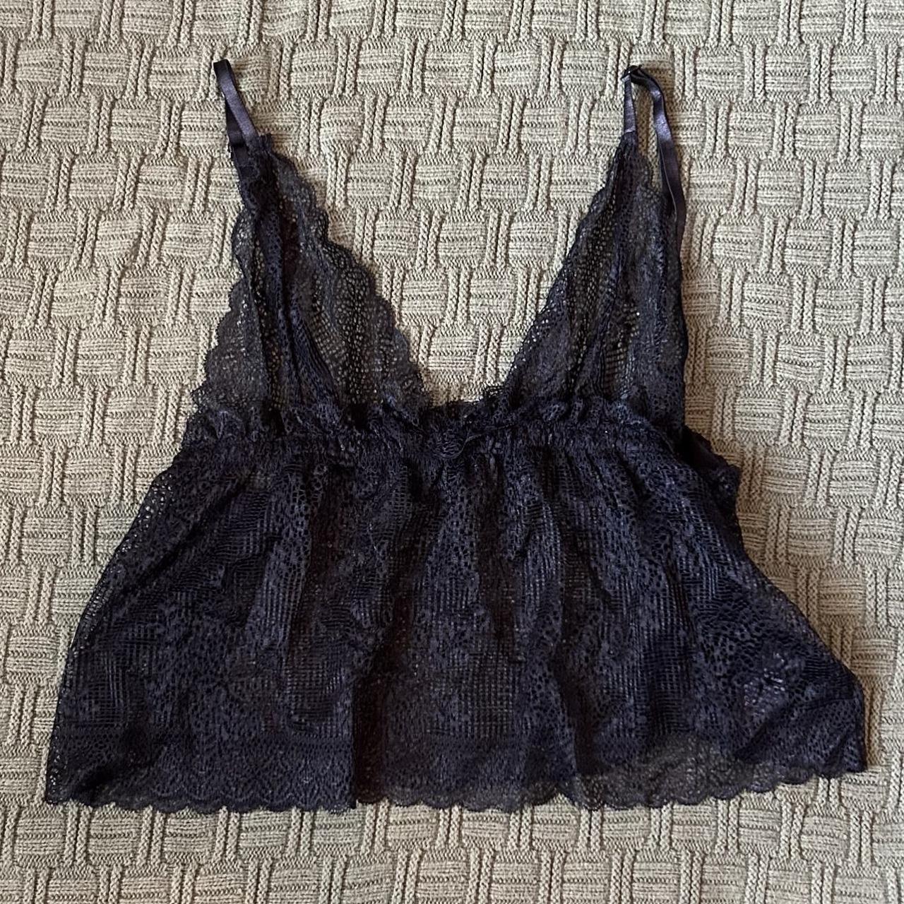 the most precious black lace tank top!!! perfect... - Depop