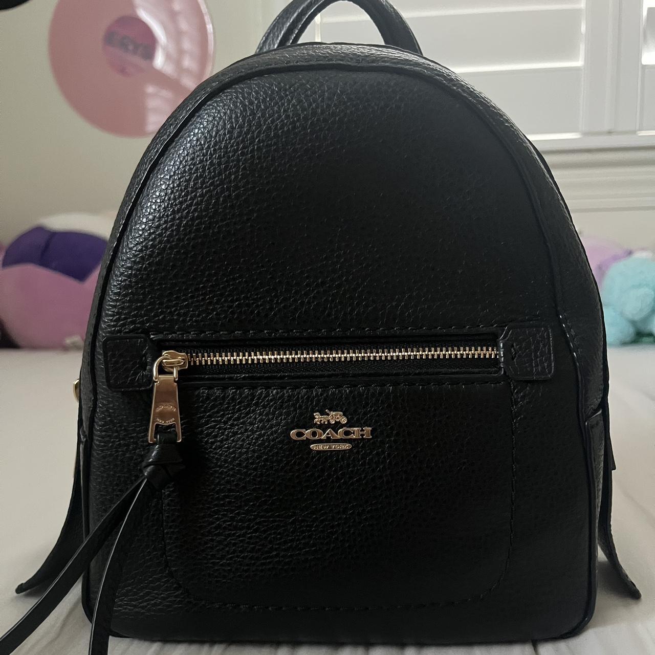 Mini black Coach backpack. One big zipped area and... - Depop