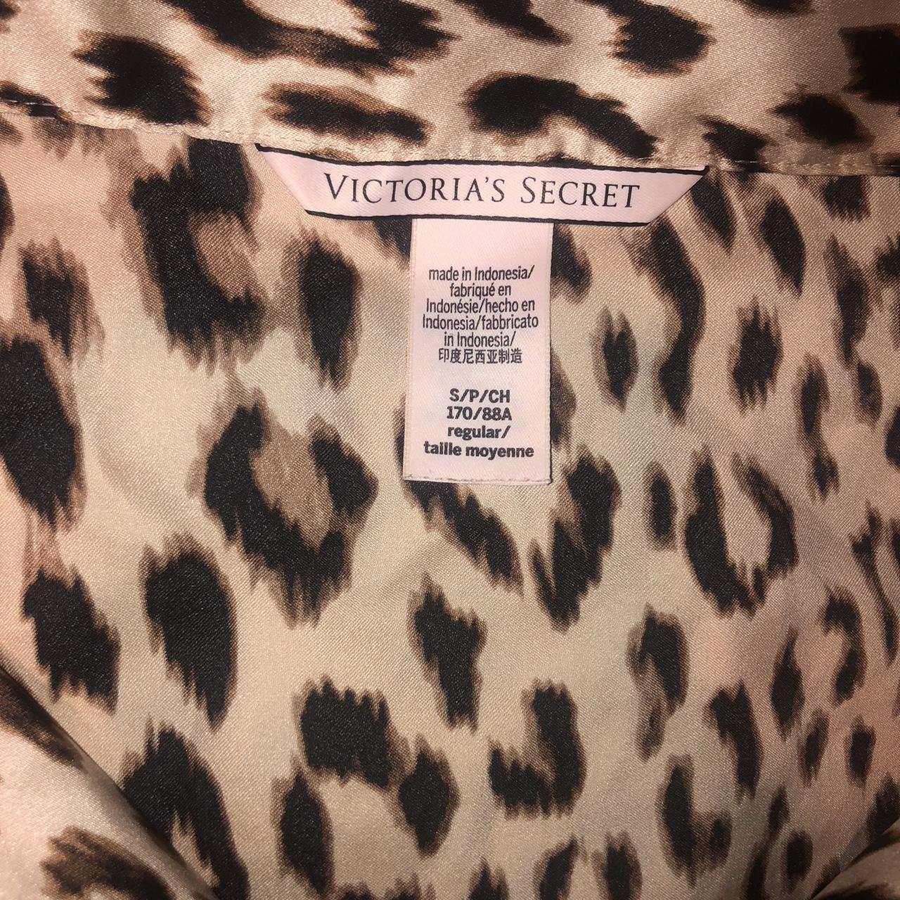 Silky satin Victoria’s Secret leopard pajama pant... - Depop