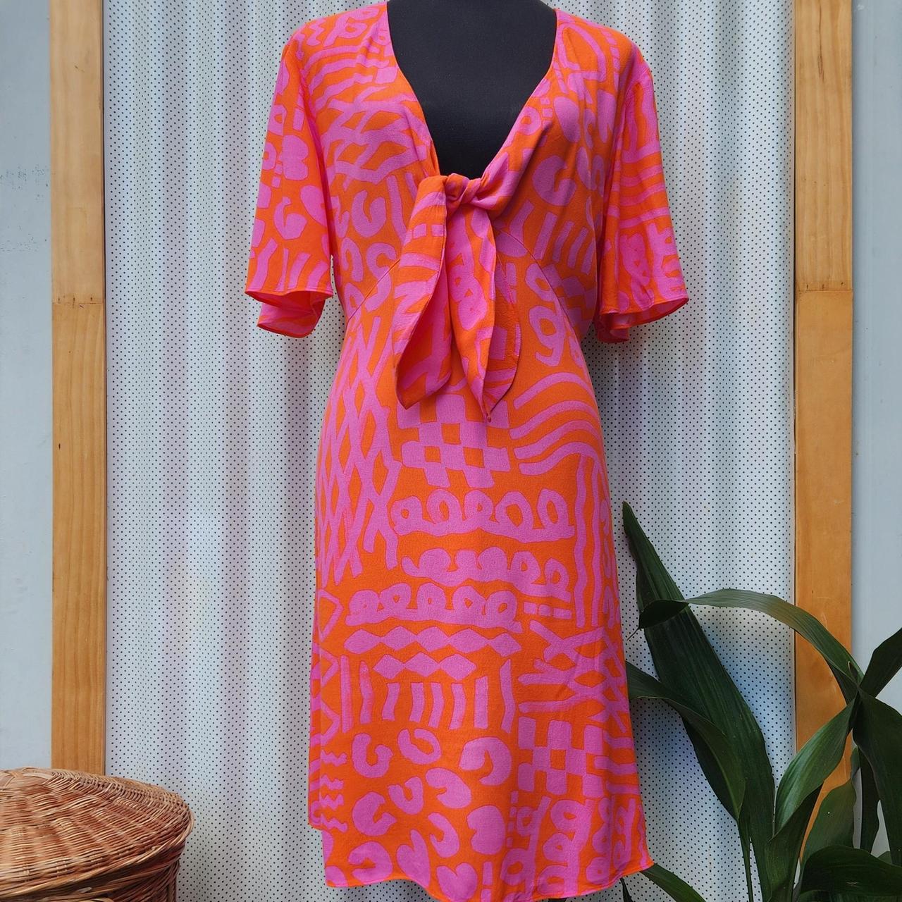 Gorman Take Time Party Dress fully lined with tie up... - Depop