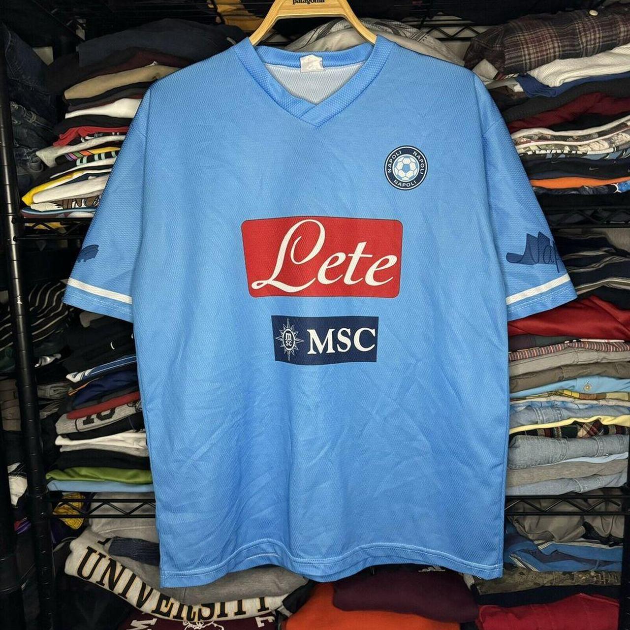 Napoli Soccer Jersey Cavani Lete MSC Football Y2K... | Depop