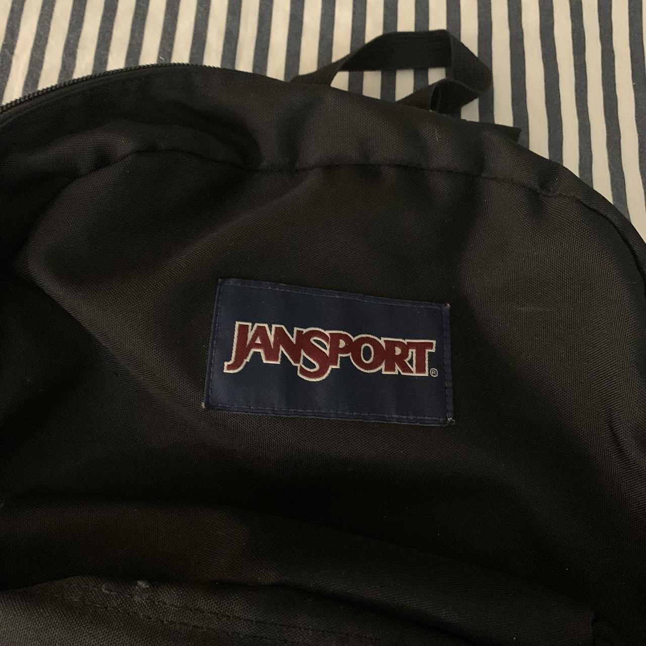 Jansport black backpack Small soap stain on front... - Depop