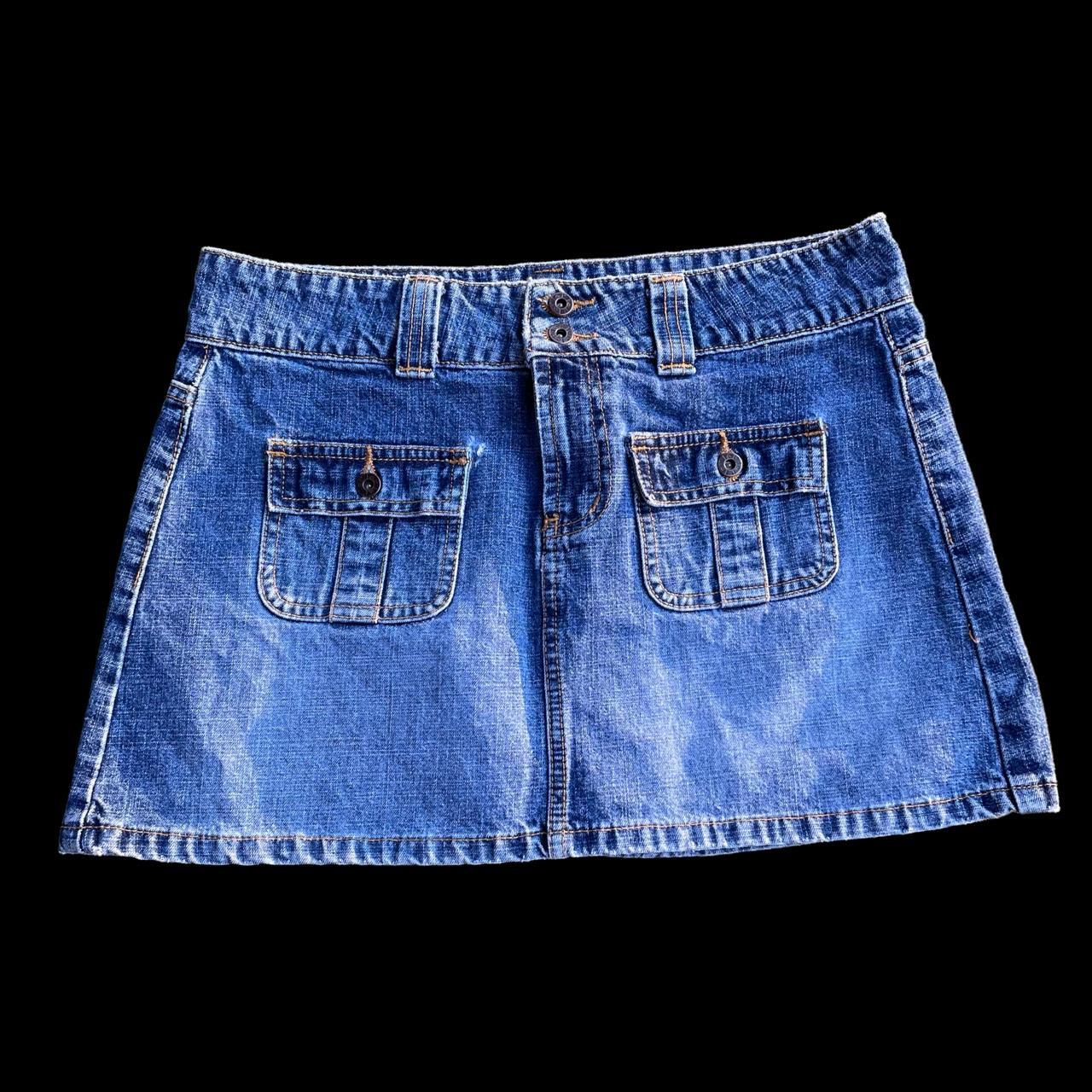 Denim Miniskirt Lei Y2k Blue Jean Skirt Super Depop