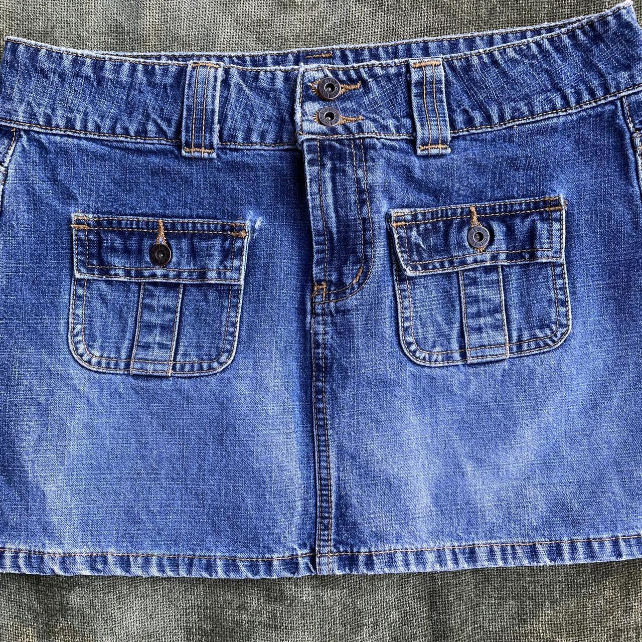 Denim Miniskirt Lei Y2k Blue Jean Skirt Super Depop