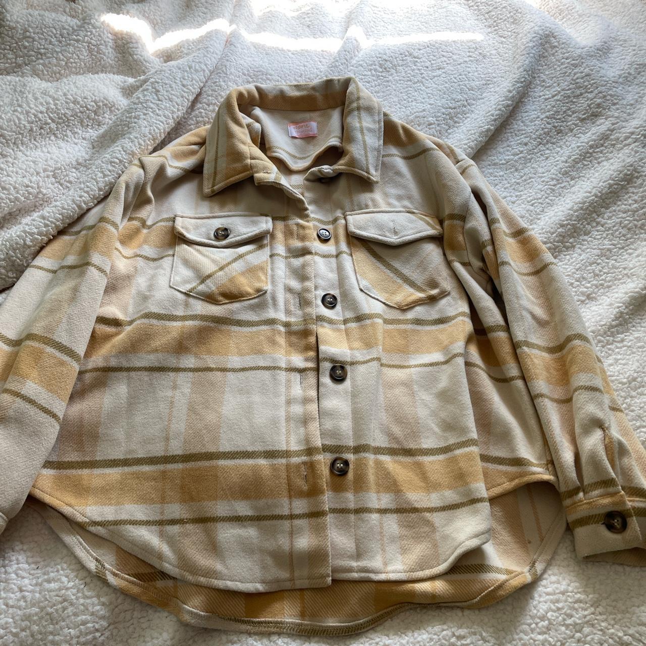 Yellow flannel Size US small/medium Fits oversized... - Depop