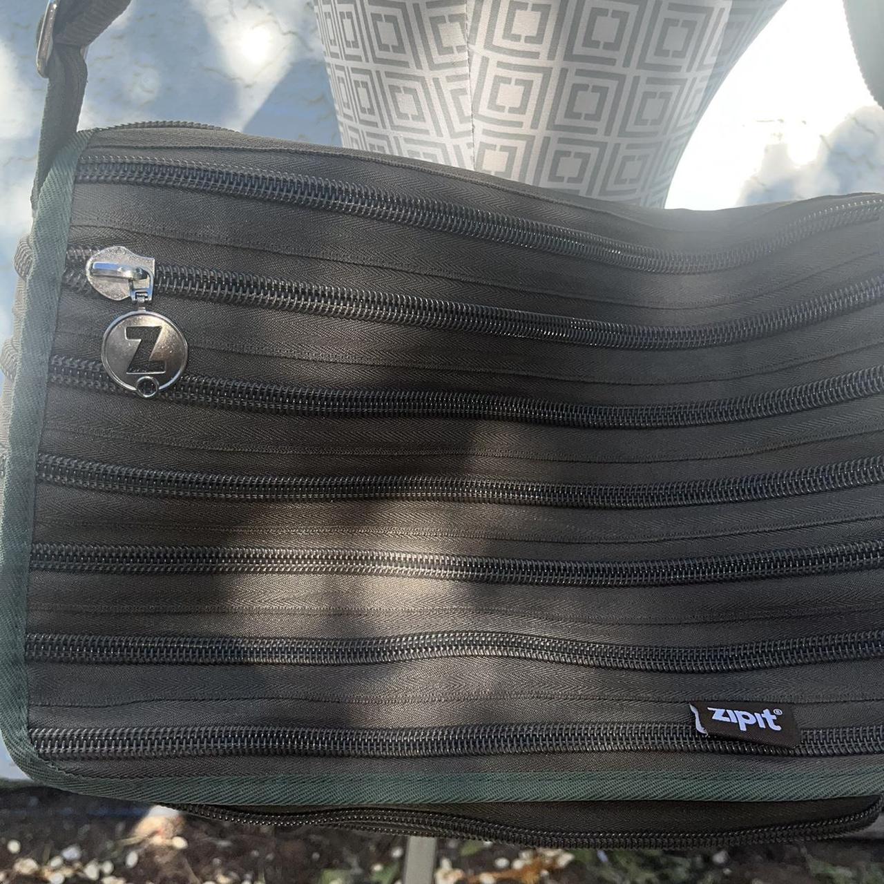 olive military green zip it continuous zipper... - Depop