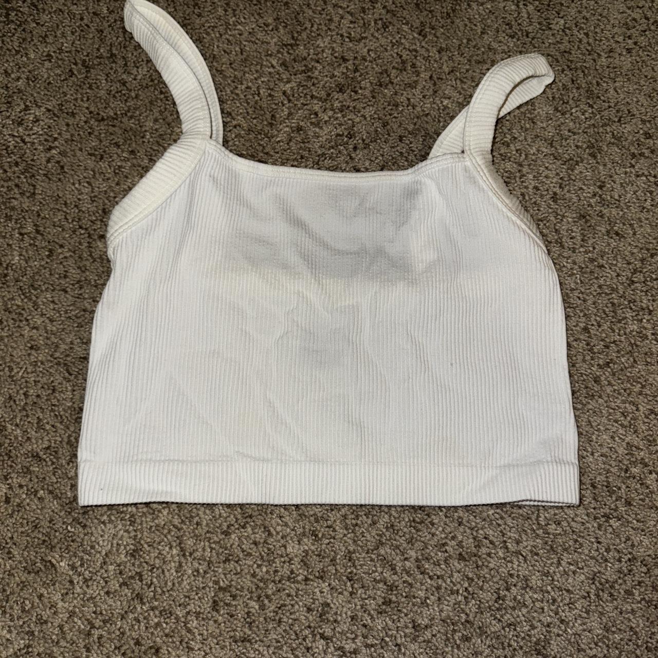 colsie white crop tank size: medium #target #white... - Depop
