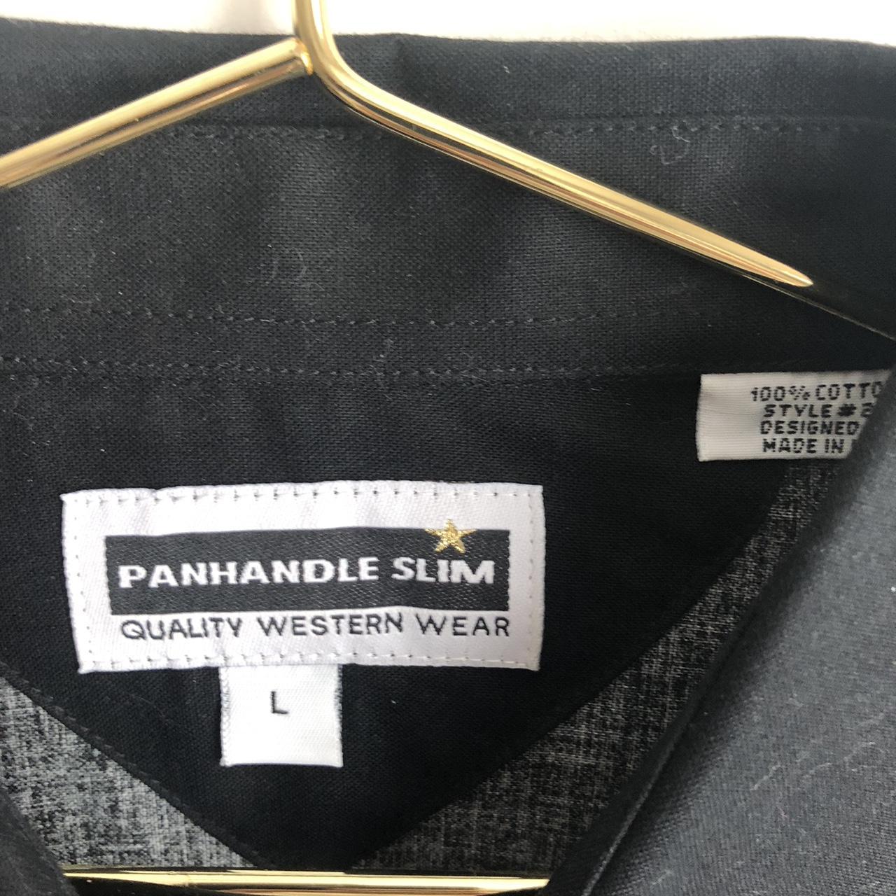 Panhandle Men's Black and Grey Shirt | Depop