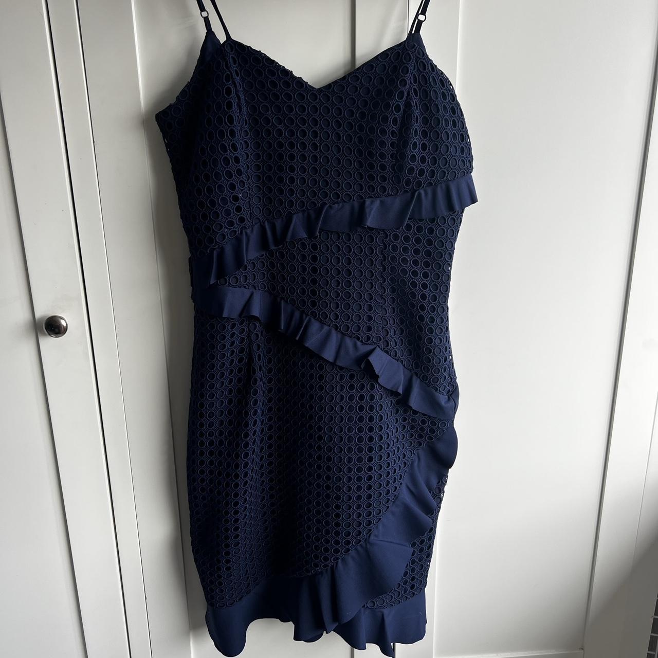 Revolve Bardot Navy Blue Dress Size 10 Worn... - Depop