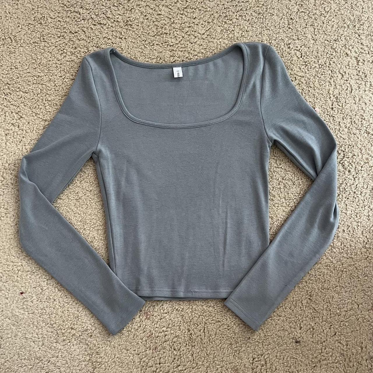 Square Neck Long Sleeve - Depop