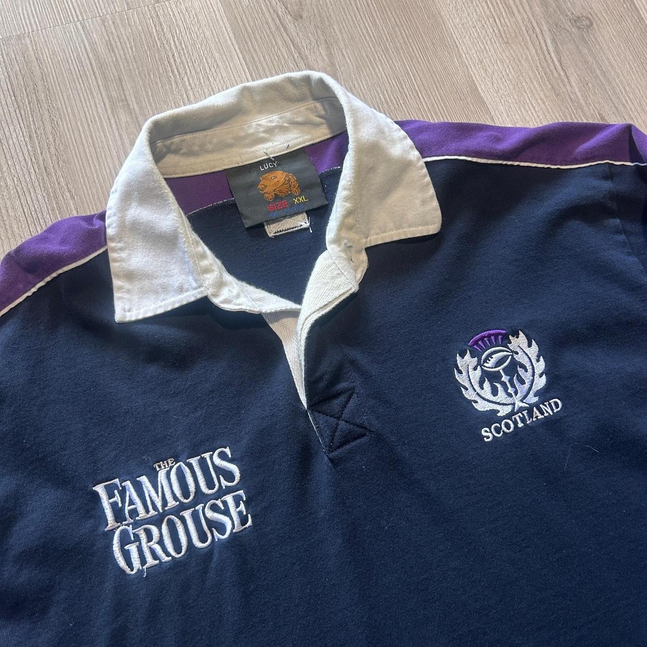 Men’s Vintage 1999 2000 Scotland Rugby Union Blue... - Depop