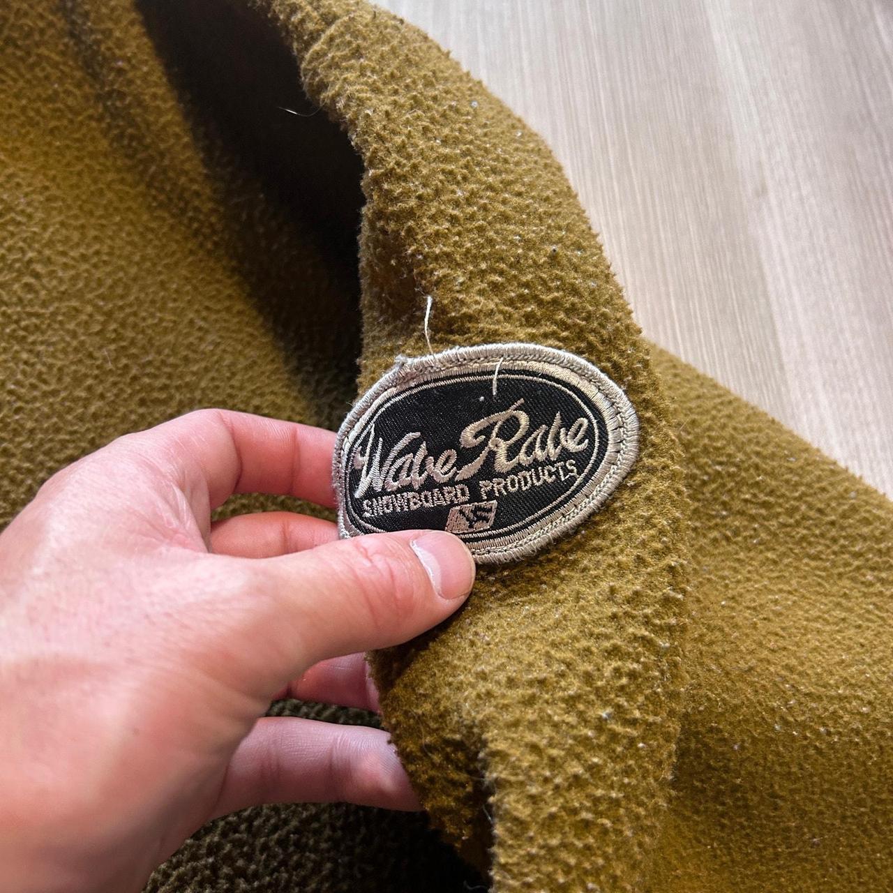 Men's Vintage 90's Wave Rave Snowboard Brown Fleece... - Depop