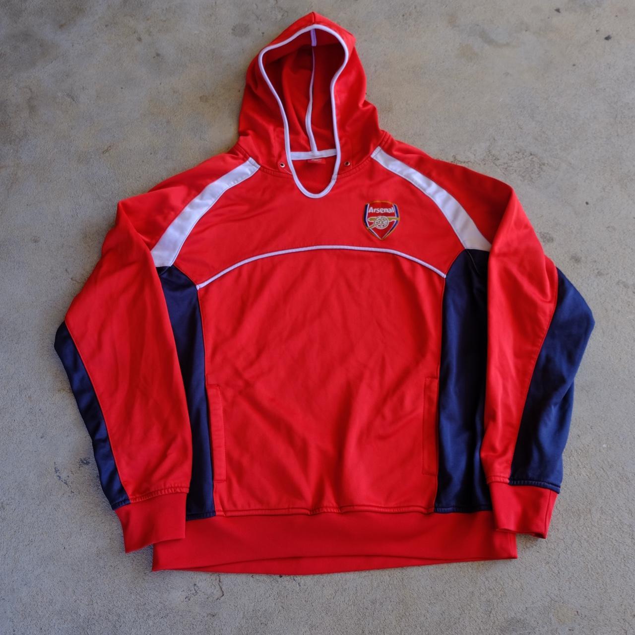 Vintage arsenal hooded jumper Size XL Free... - Depop