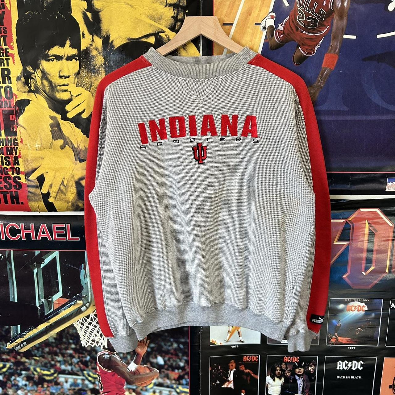 Vintage 90s Puma Indiana Hoosiers Graphic Crewneck... - Depop