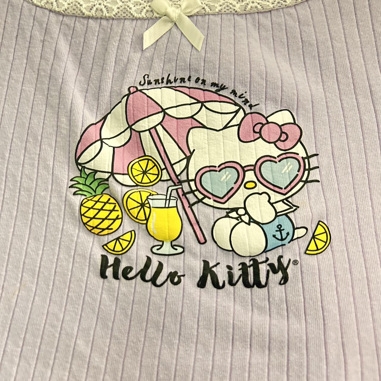 Hello Kitty Crop top Size L Used twice No... - Depop