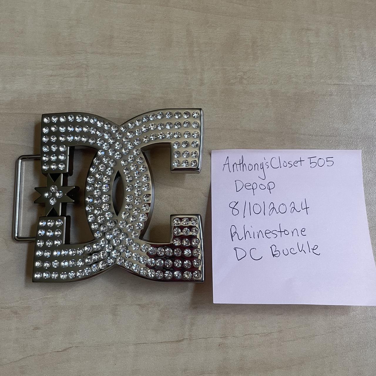 Rhinestone DC Belt Buckle in perfect condition... - Depop