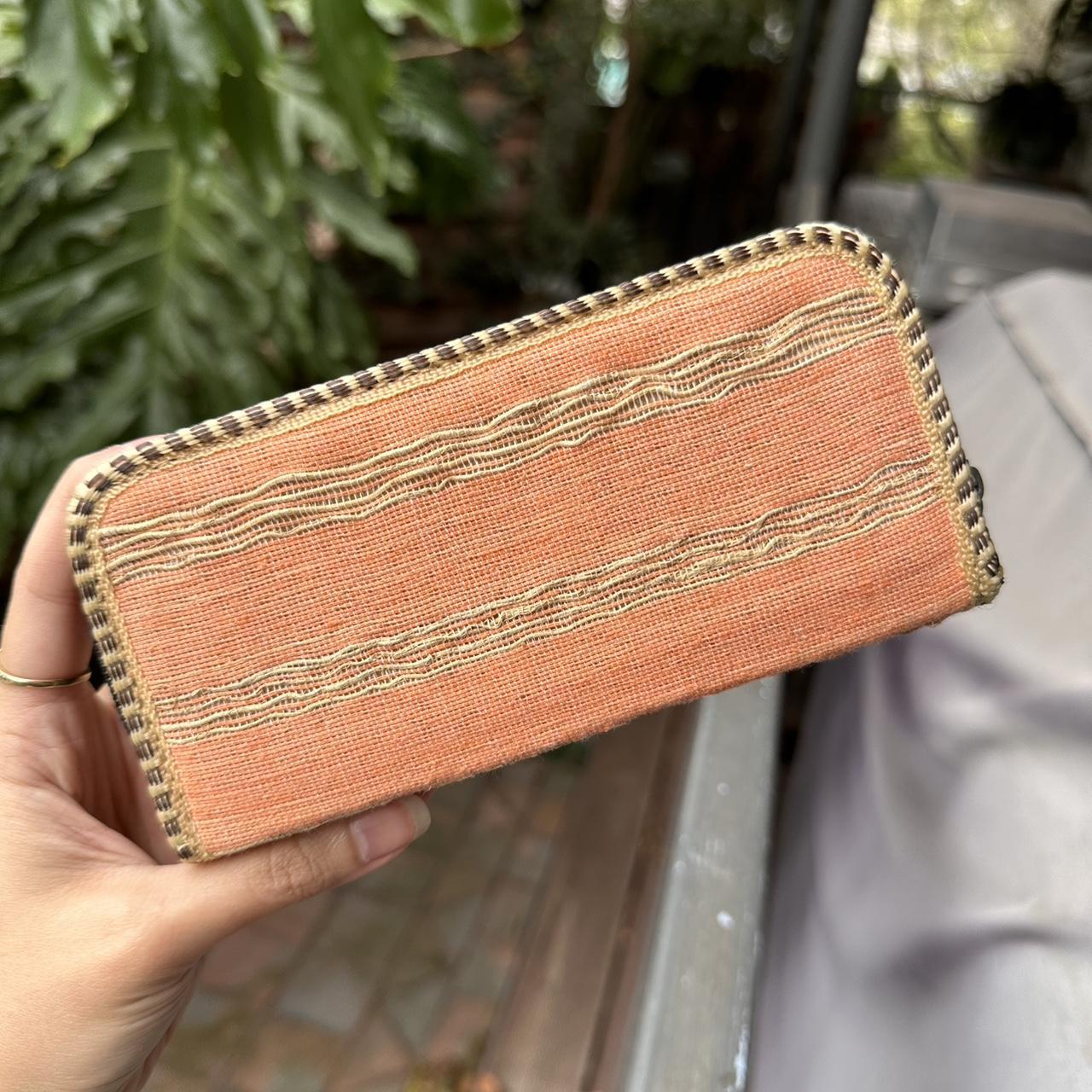 Boho peach wallet/clutch - Depop