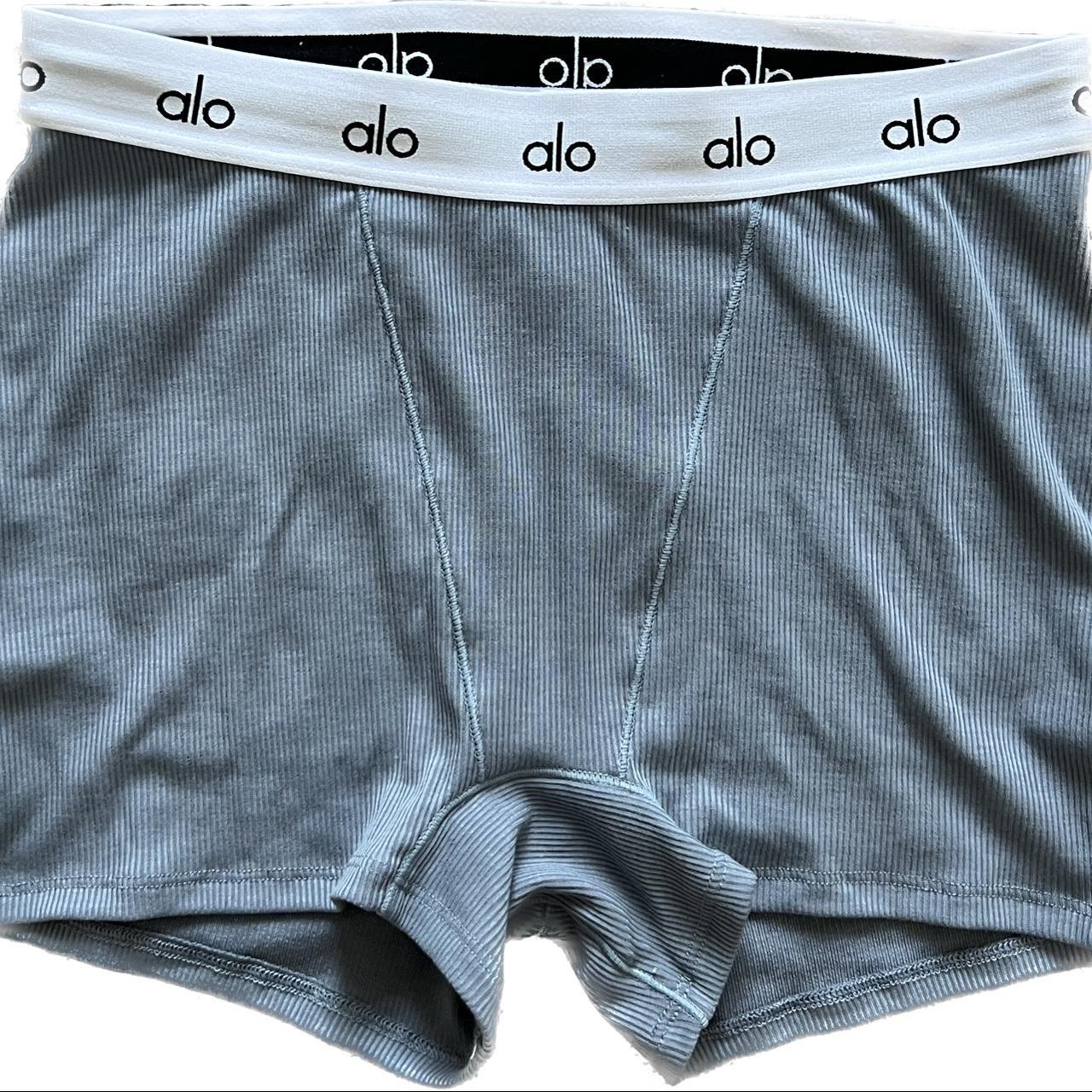 Alo Yoga Icon Ribbed Boyshort In great condition... - Depop