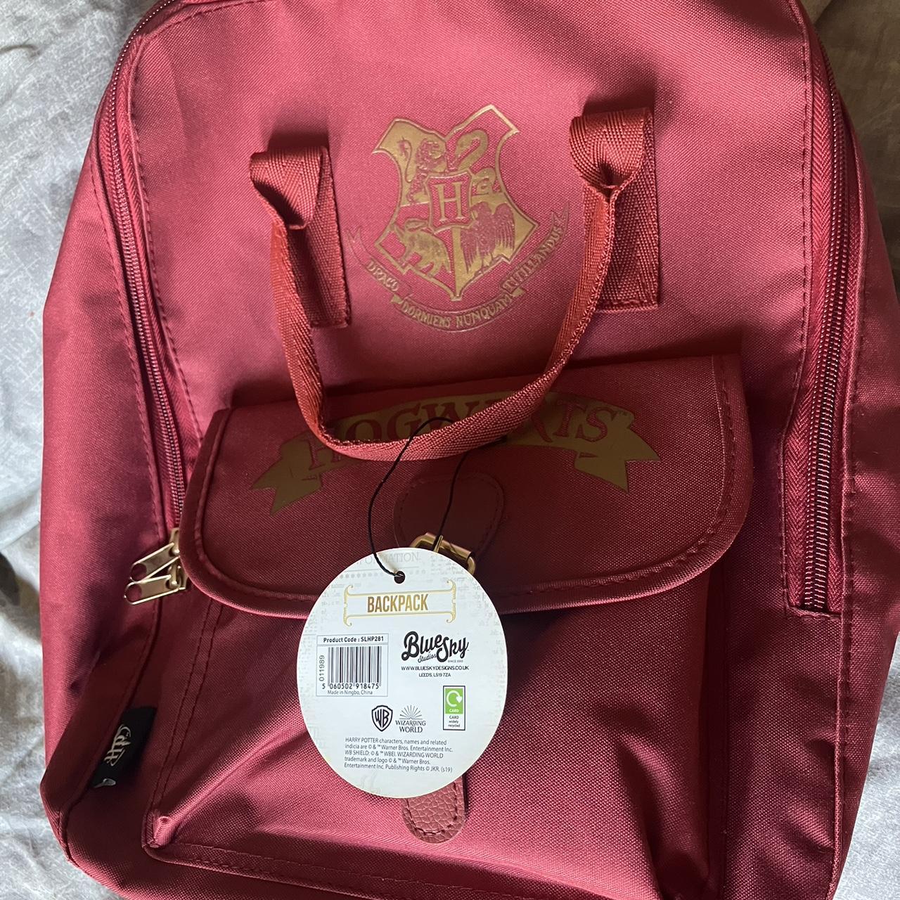 Harry Potter hogwarts backpack Burgundy / maroon... - Depop