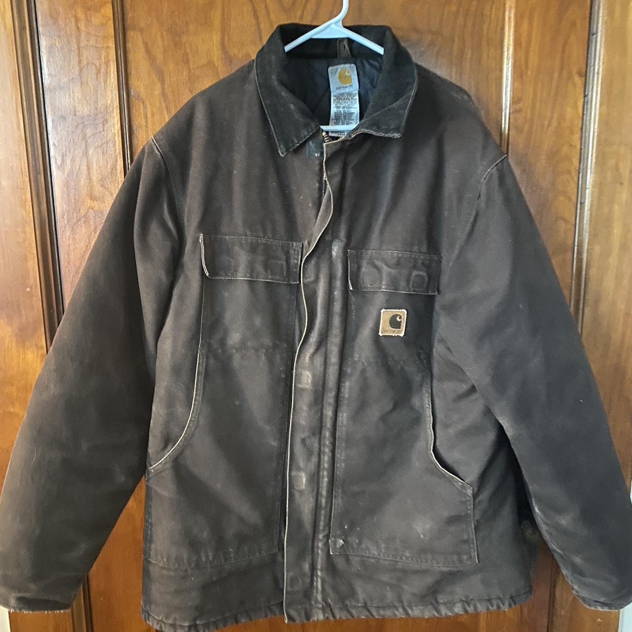 Carhartt insulated chore coat, dark brown size men’s... - Depop