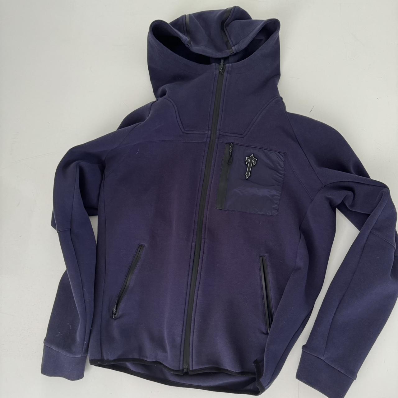 Trapstar Irongate T Fleece Zip Tracksuit-Navy - Depop