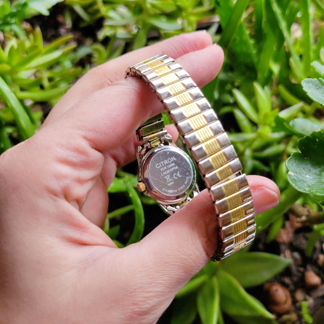 Citron Quartz Classic Gold & Silver Stretch Watch.... | Depop