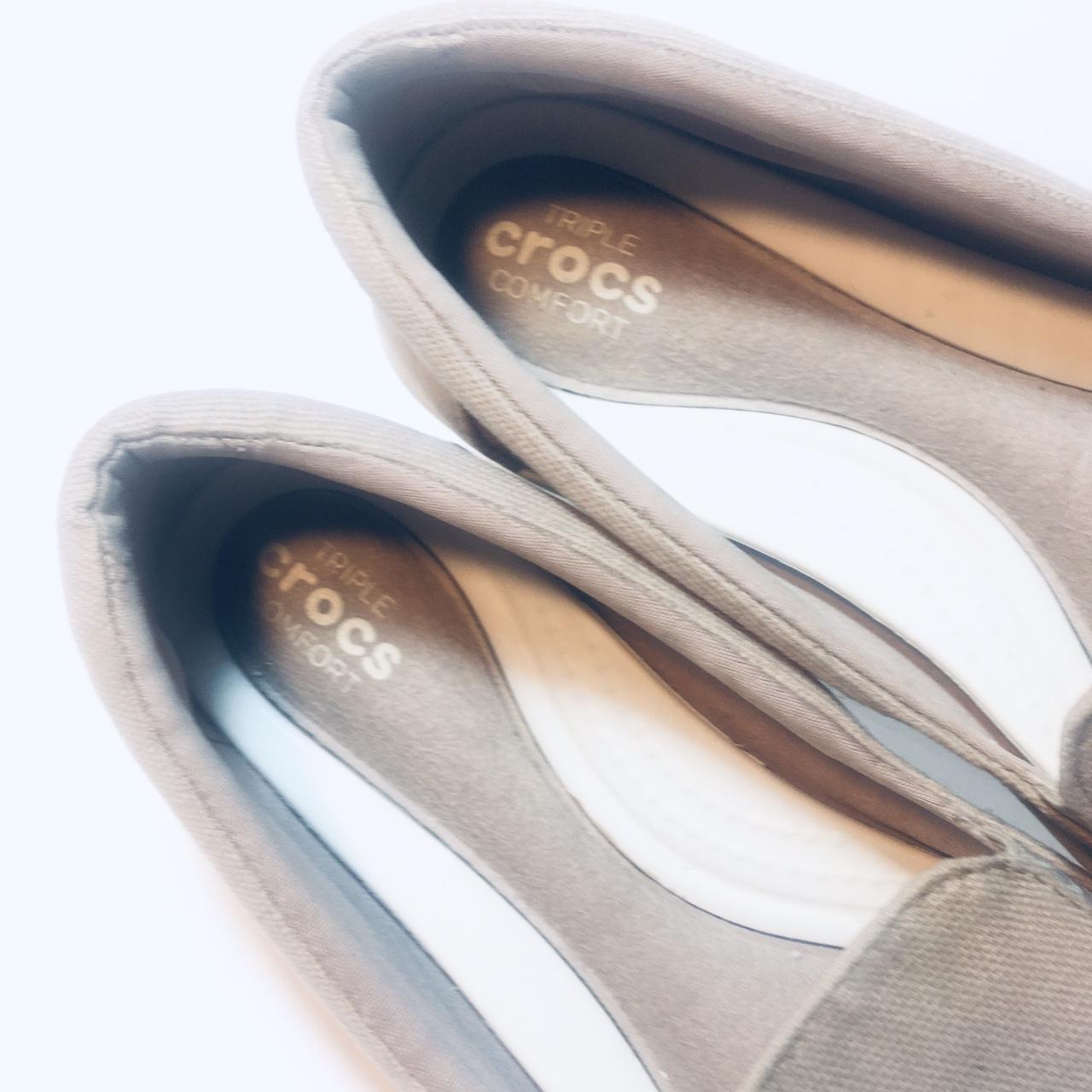 Crocs Walu II Beige Tan Canvas Loafers Moccasins... | Depop