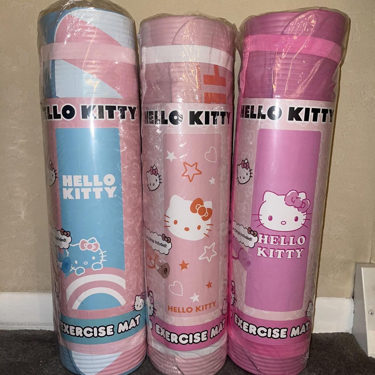 Hello Kitty Yoga Exercise Mat’s Light Blue, Hot... - Depop