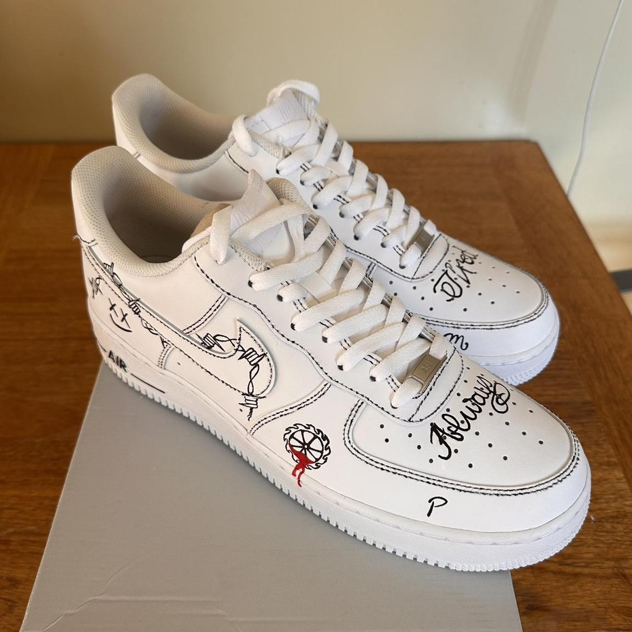1 of 1 Unique Post Malone Nike Air Force 1s. These... | Depop