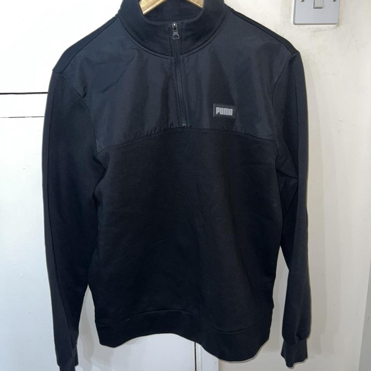 Puma half zip crew neck sweatshirt Size - small... - Depop
