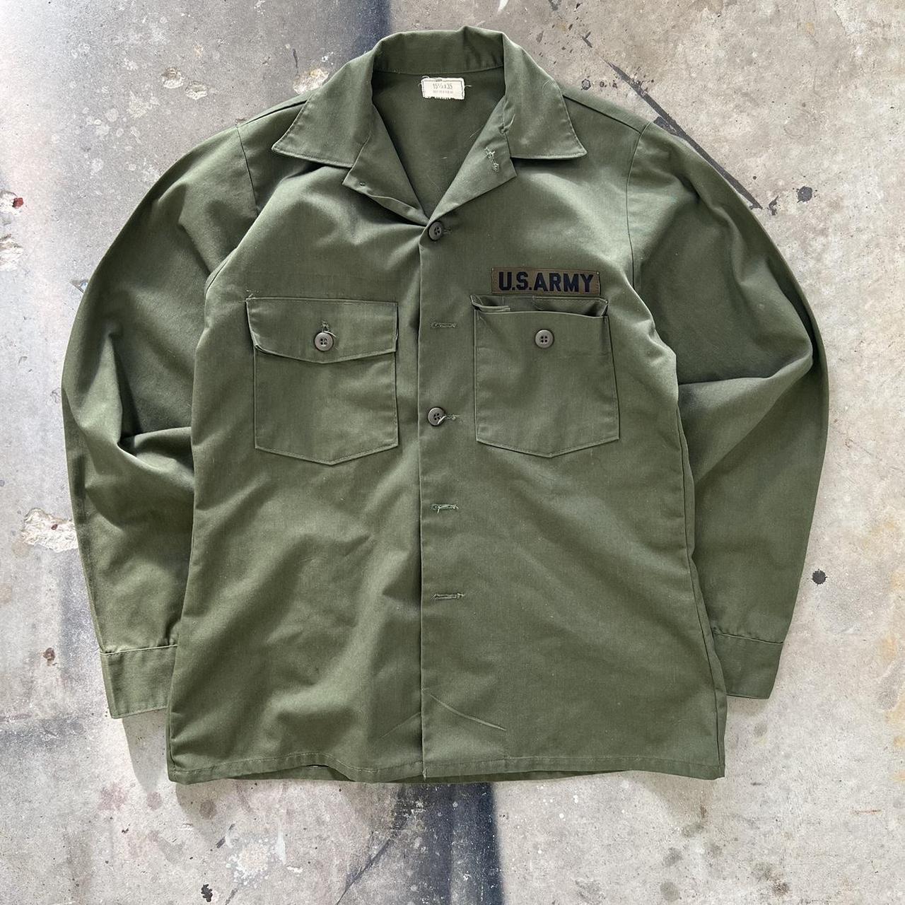 Vintage army fatigue shirt Details: vintage US... - Depop