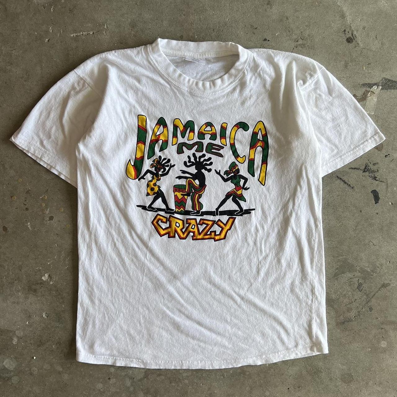 Vintage Jamaican import T-shirt. Chest: 19... - Depop