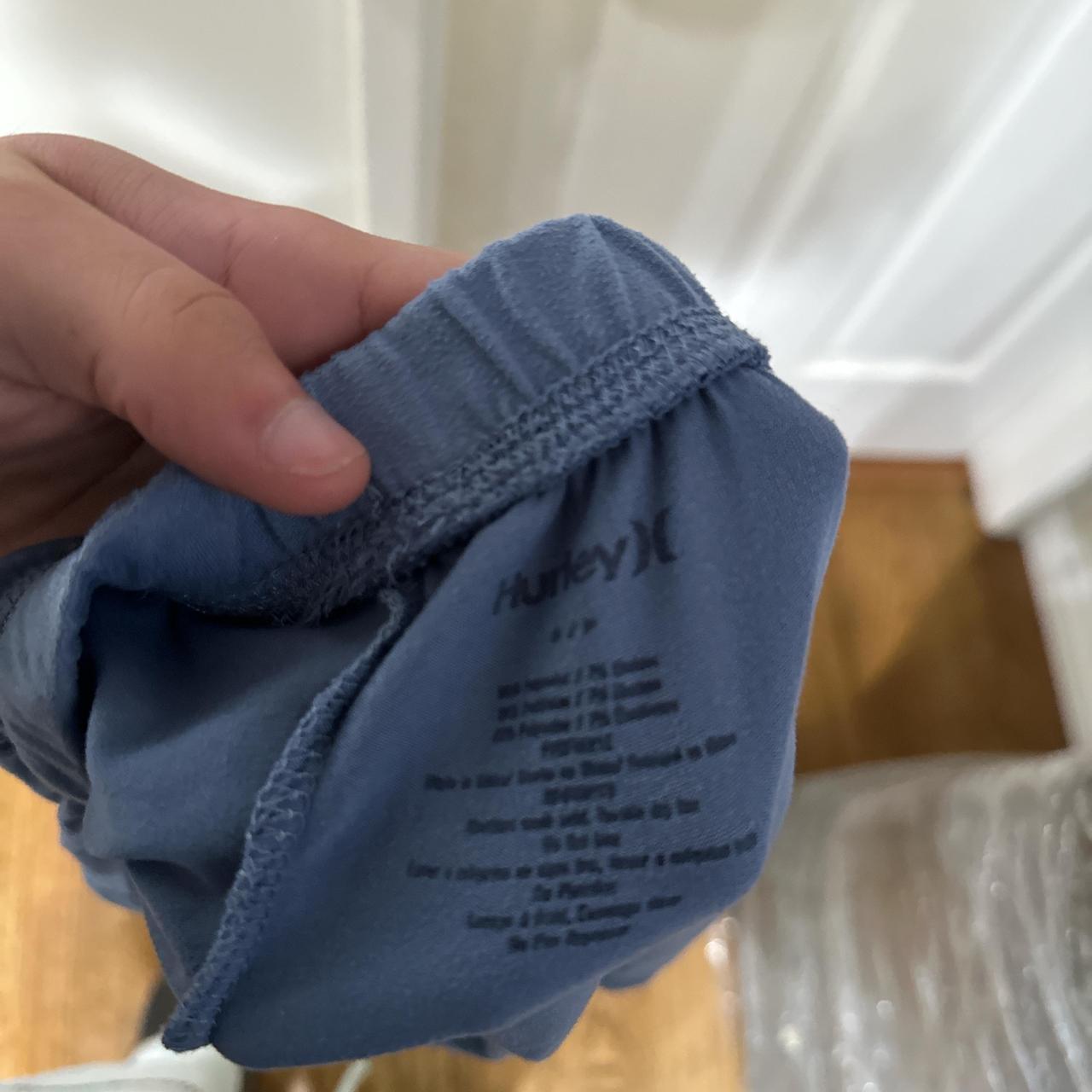 Blue Hurley shorts with white drawstring #Hurley... | Depop