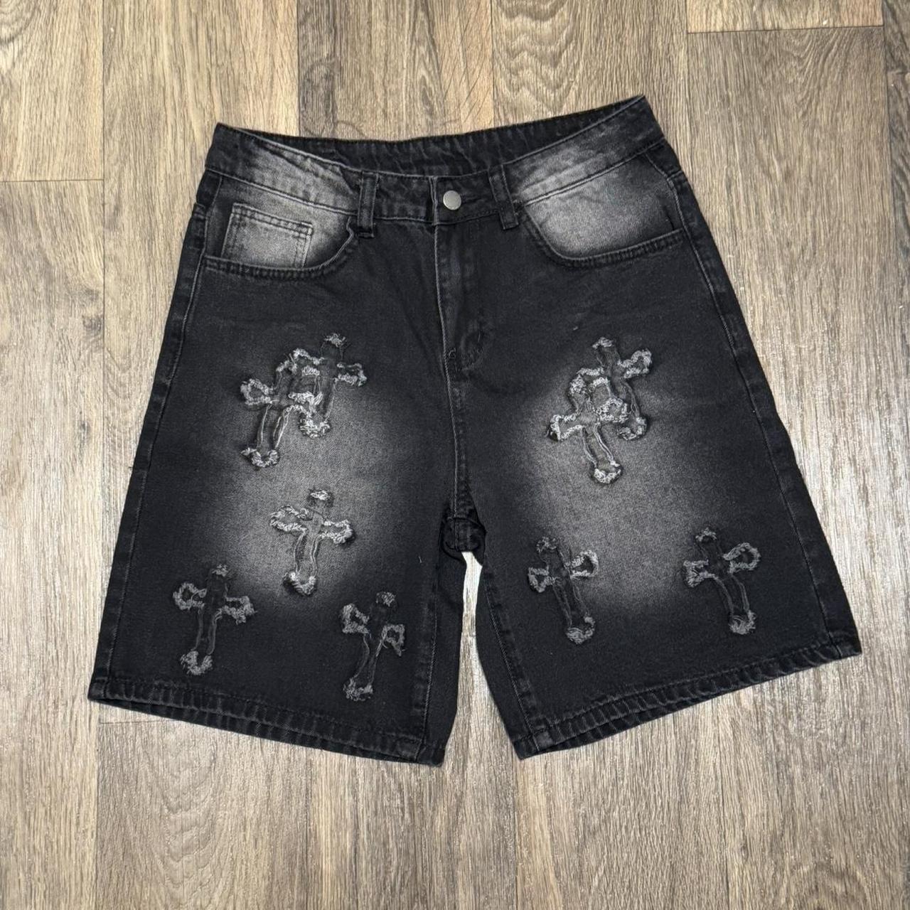 Y2K cross jorts Brand new never worn Waist is a... | Depop