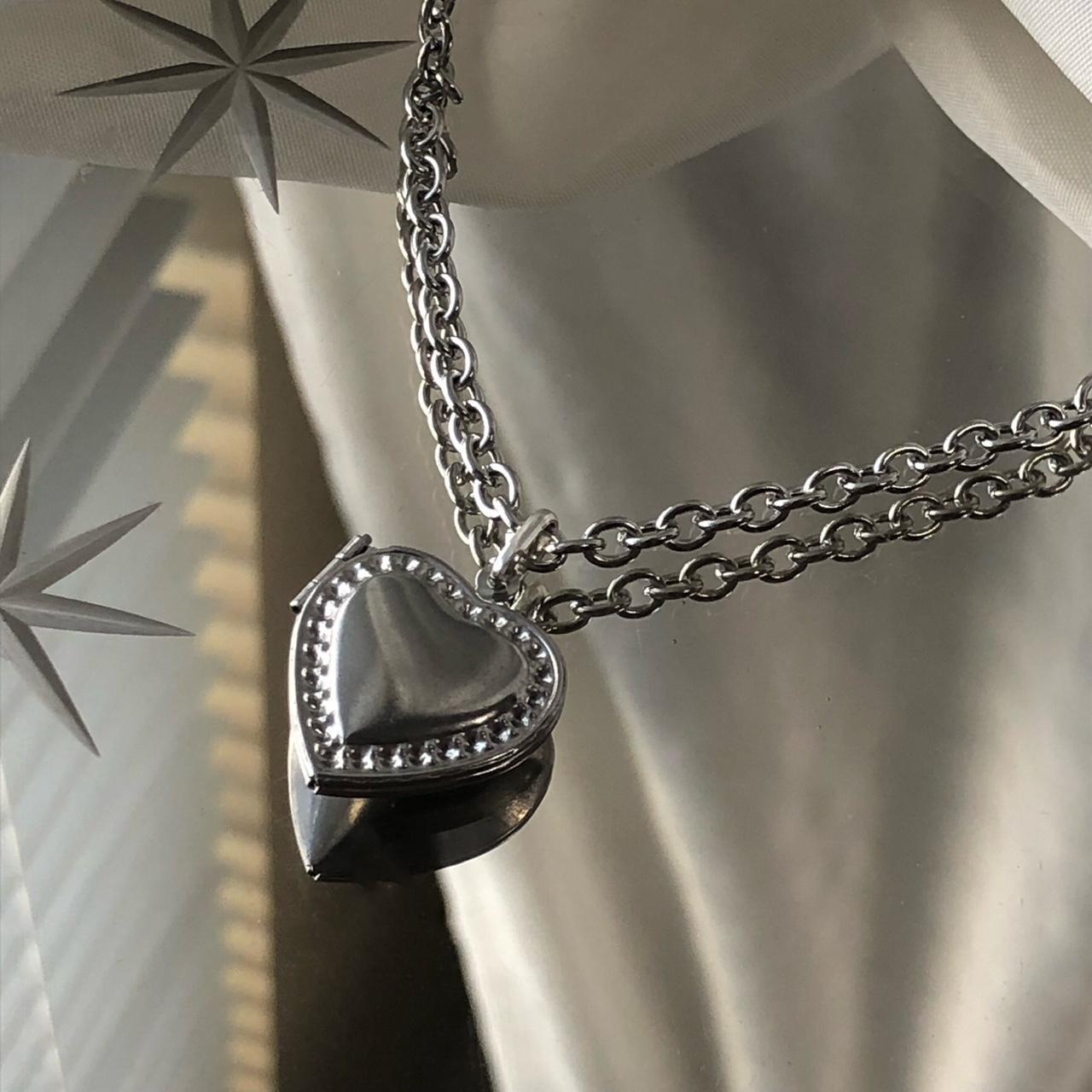 The Heart Locket Chain -Hand made by me -Chain... - Depop