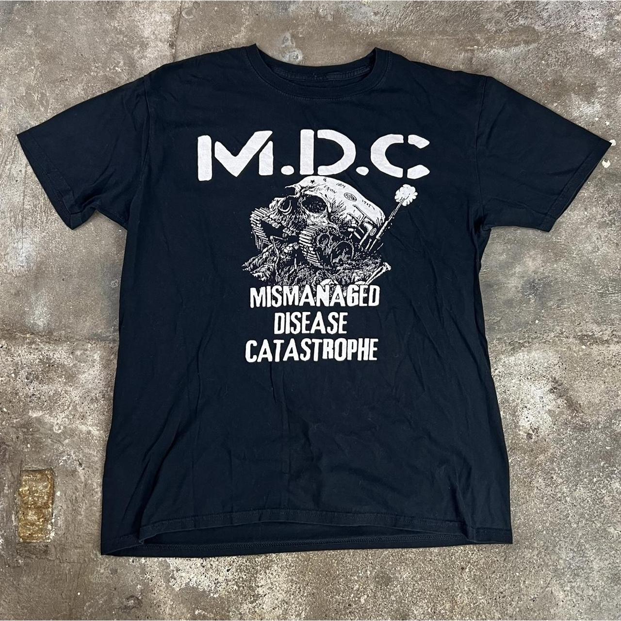 Vintage M.D.C. skull Black T-shirt No size tag but... - Depop