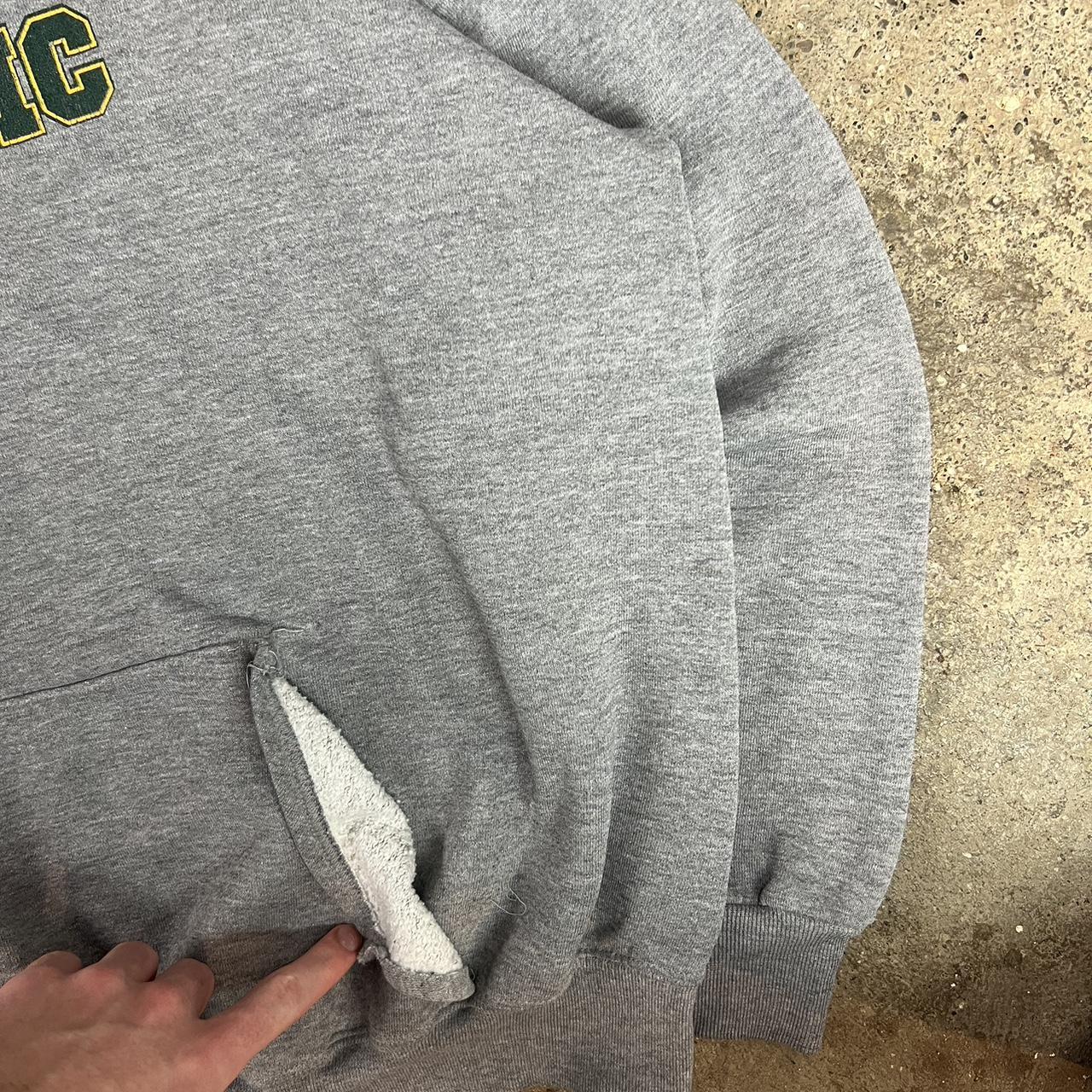 Men's Grey and Green Hoodie | Depop