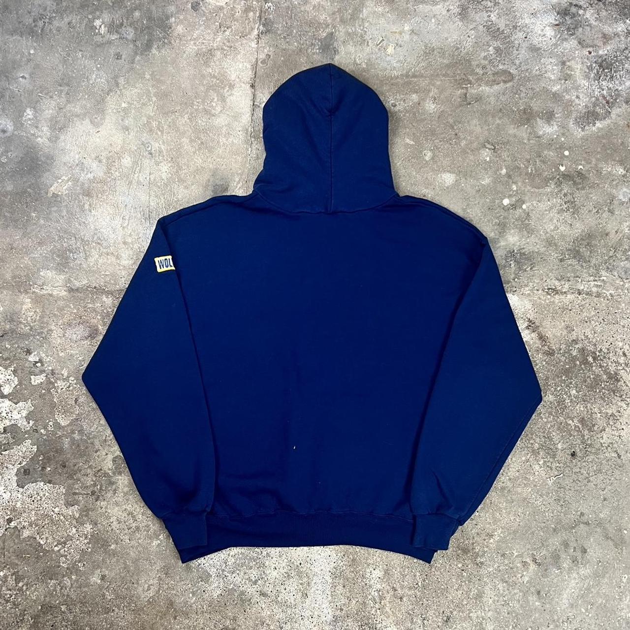 Vintage 90s Michigan University Navy College... - Depop