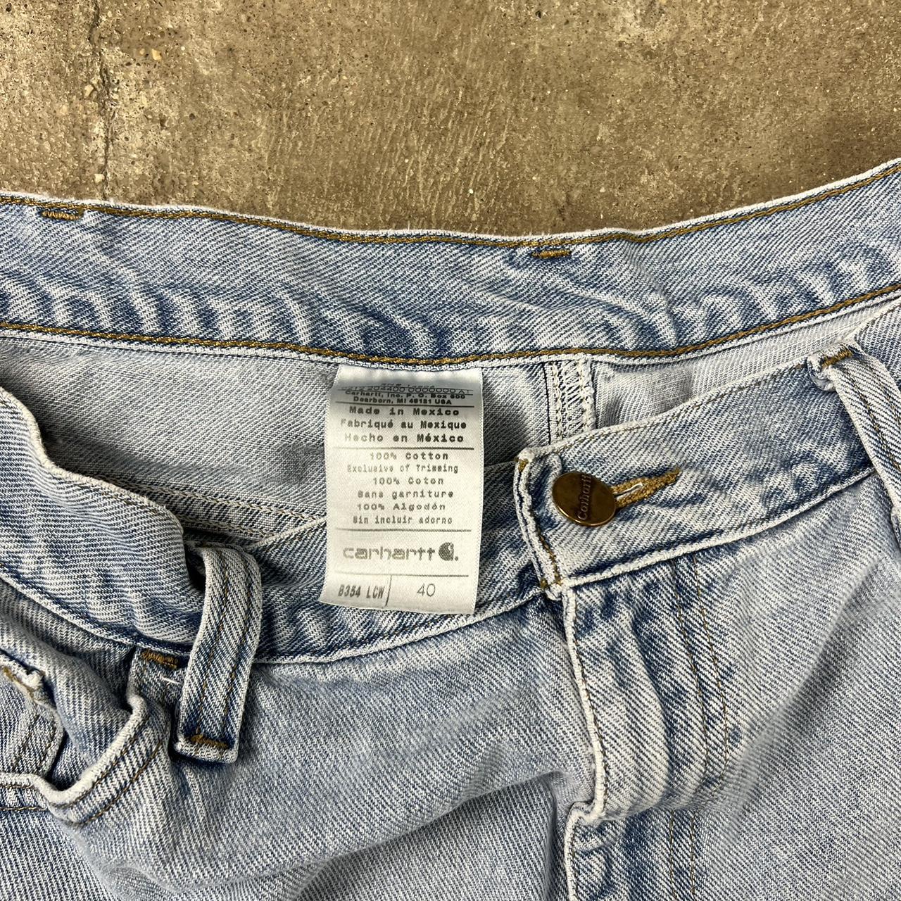 Vintage 90s Carhartt Jean Shorts Jorts Size 40 - Depop