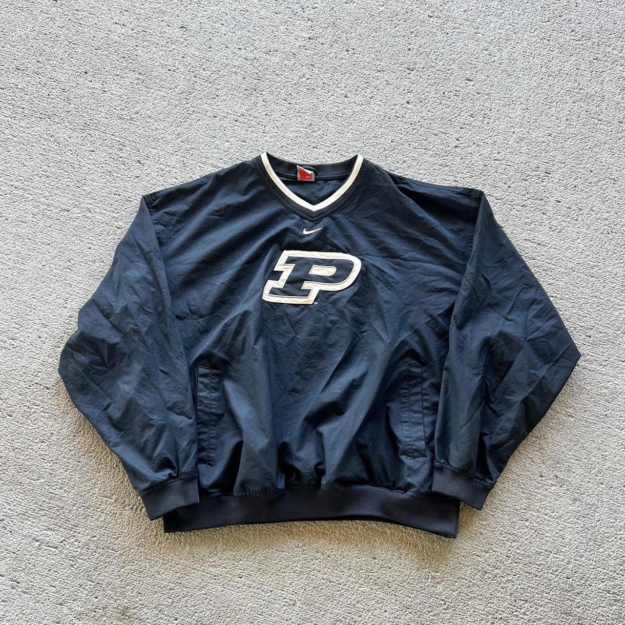 Vintage 90s Nike Purdue University Black... - Depop