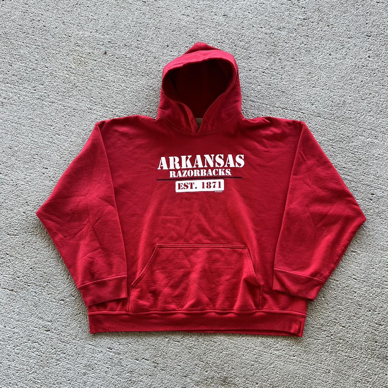 Vintage University of Arkansas Razorback Red... - Depop