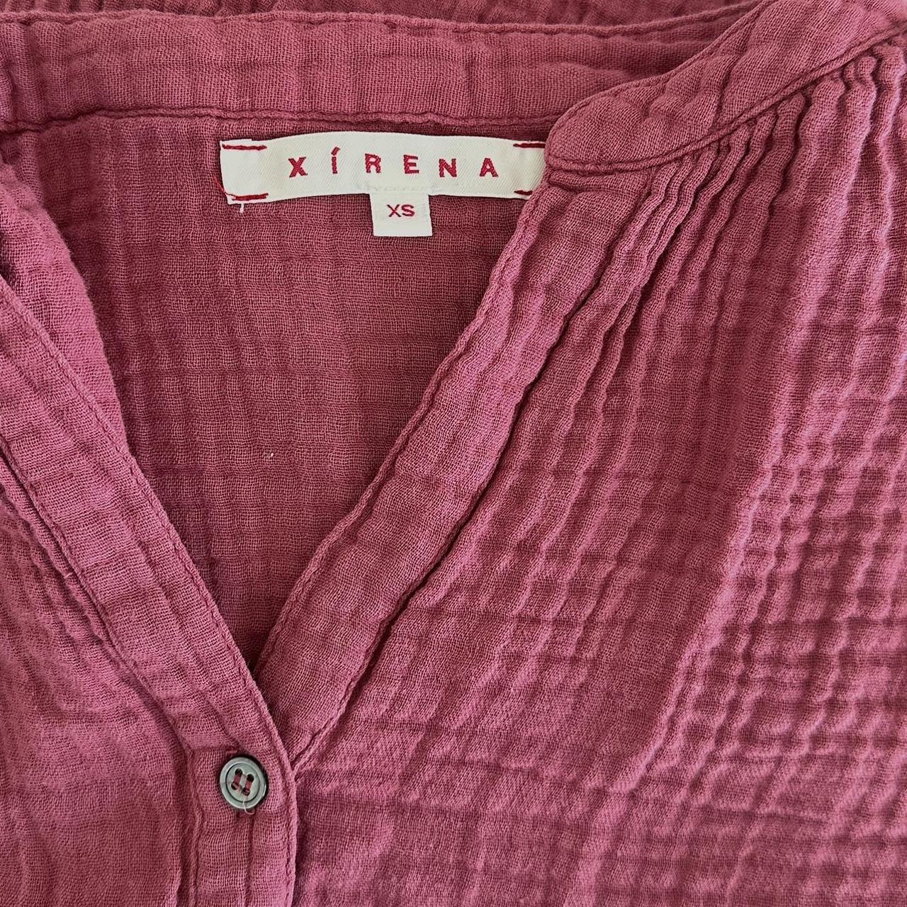 XIRENA A-Line Gauze Dress (Size XS). Burgundy/Brick... - Depop