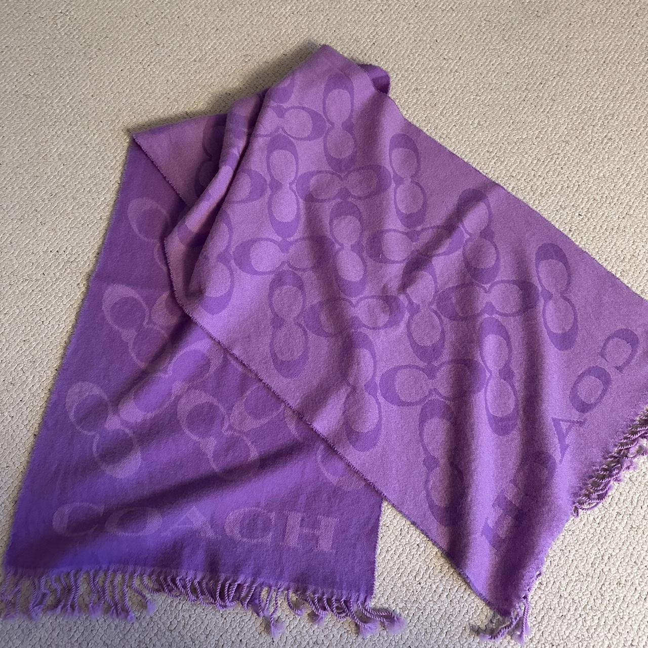 brand new coach scarf (purple) authentic, limited color | Depop
