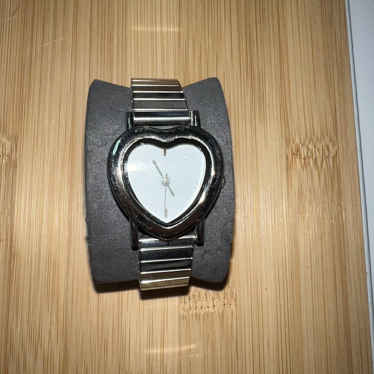 Heart shaped Stainless Steel Watch 🩶 In excellent... - Depop