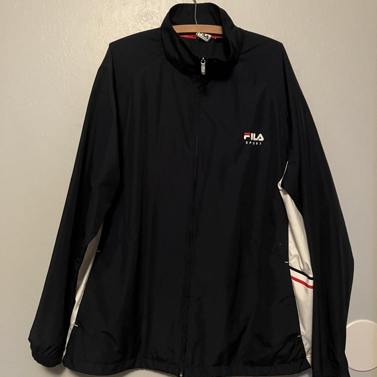 RARE Vintage FILA Athletic Sports Navy Full Zip... - Depop