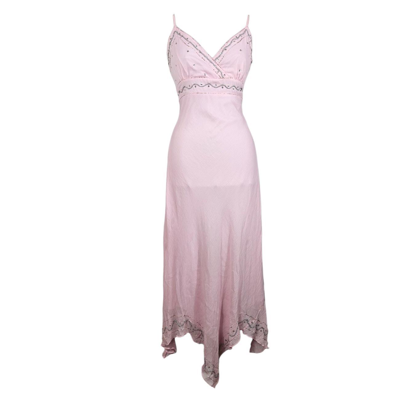 Pink Fairycore Beaded Dress – Size M 🌸 Stunning... | Depop