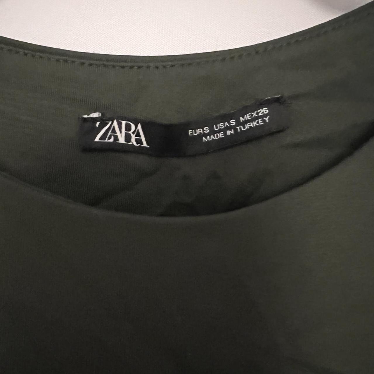 Zara halter neck bodysuit in dark green Worn once - Depop