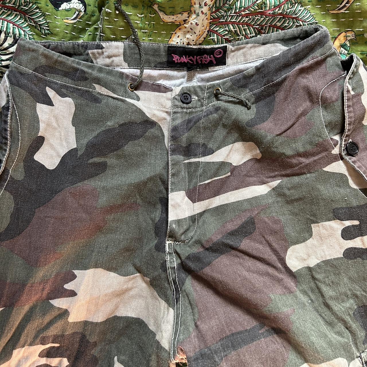 PUNKYFISH cargo camouflage combat trousers.... - Depop